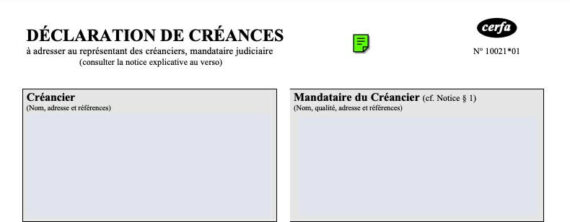 Comment réaliser une déclaration de créance